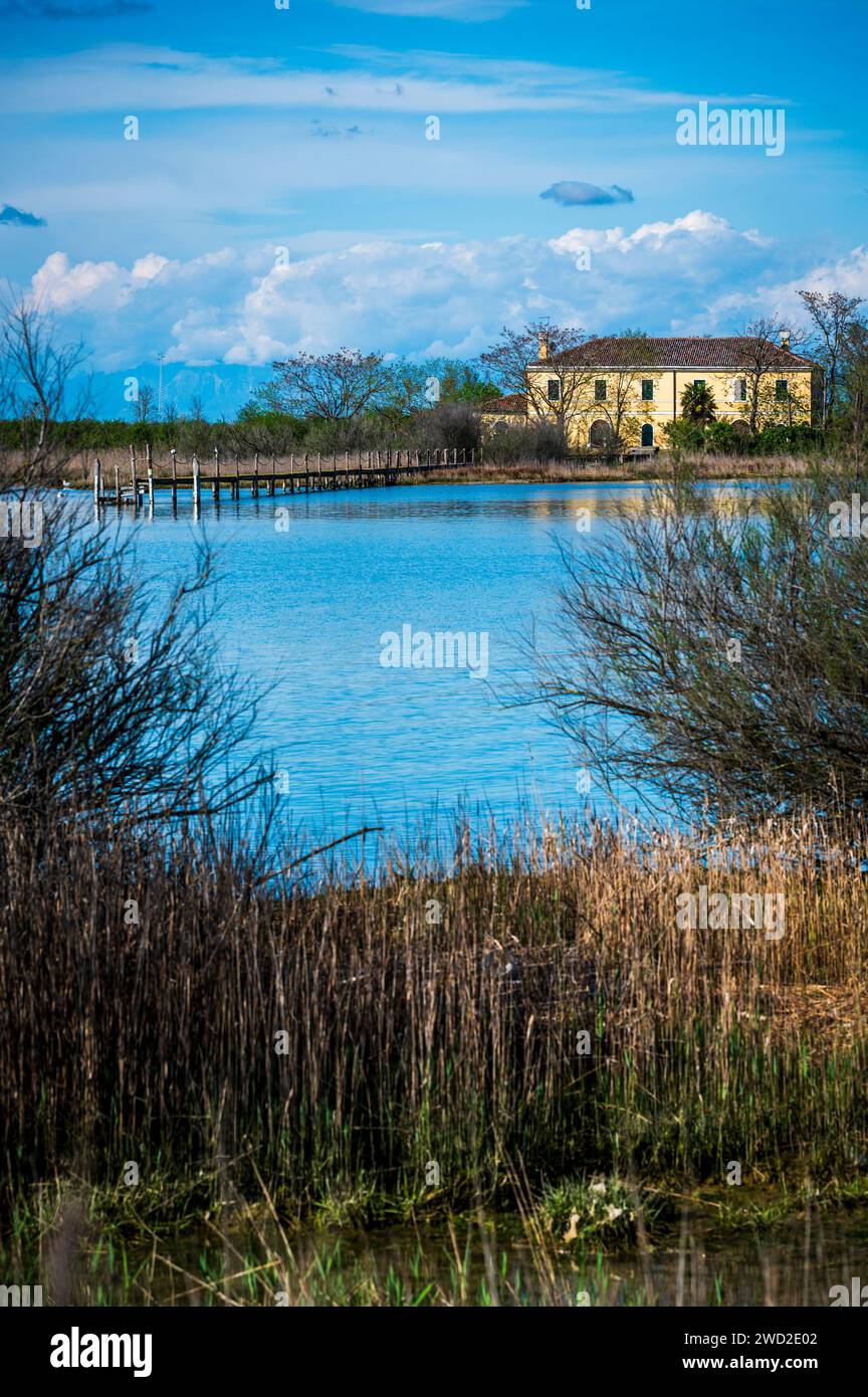 Nature and ancient Casoni in the Caorle lagoon Stock Photo - Alamy