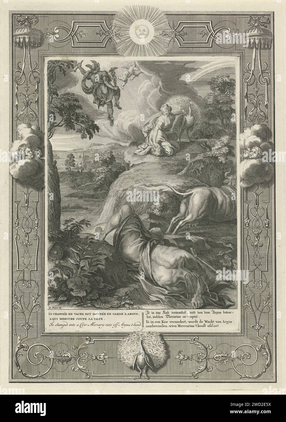 Mercury kills Argus, Bernard Picart (workshop of), 1733 print Mercury ...