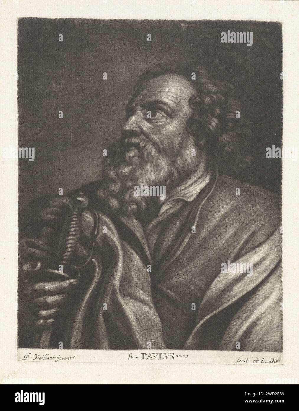 Apostel Paulus, Bernard Vaillant, 1642 - 1698 print paper the apostle ...