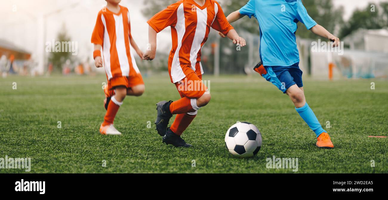 Soccer game kids uniform blue hi-res stock photography and images - Alamy