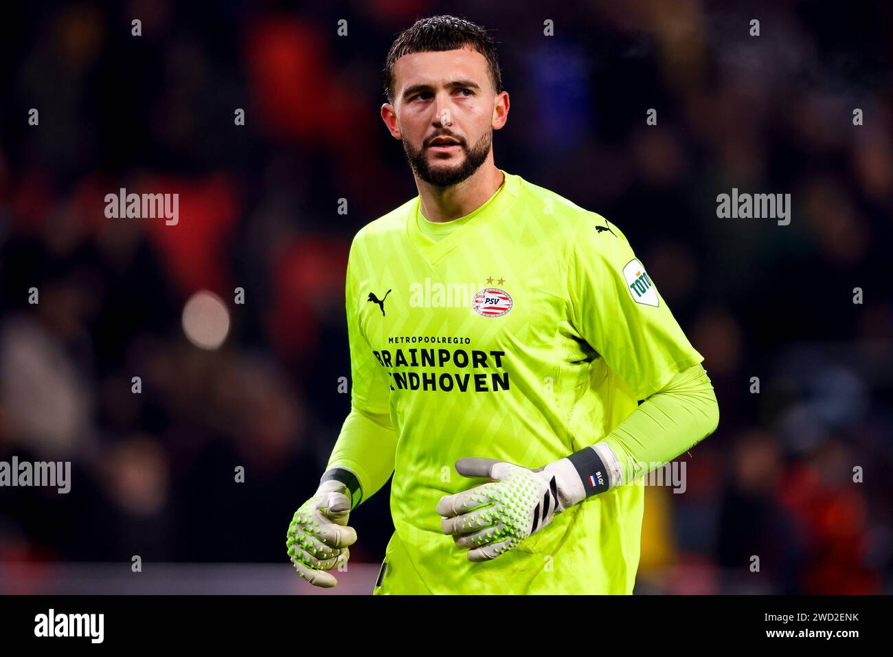 EINDHOVEN, NETHERLANDS - JANUARY 17: Joel Drommel (PSV) looks on during ...