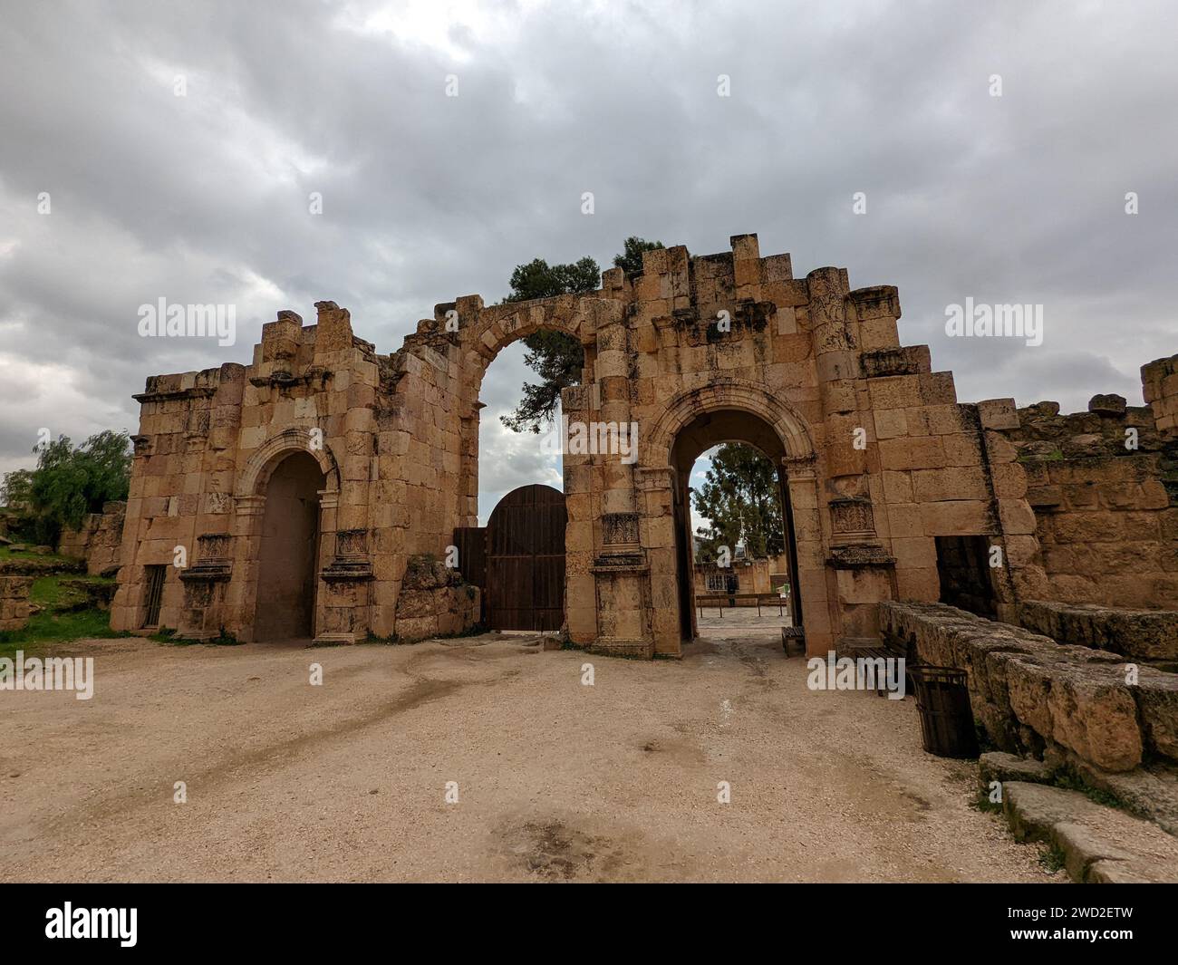 ancient Roman structures in Jerash city,Gerasa, Jordan, hippodrom ...