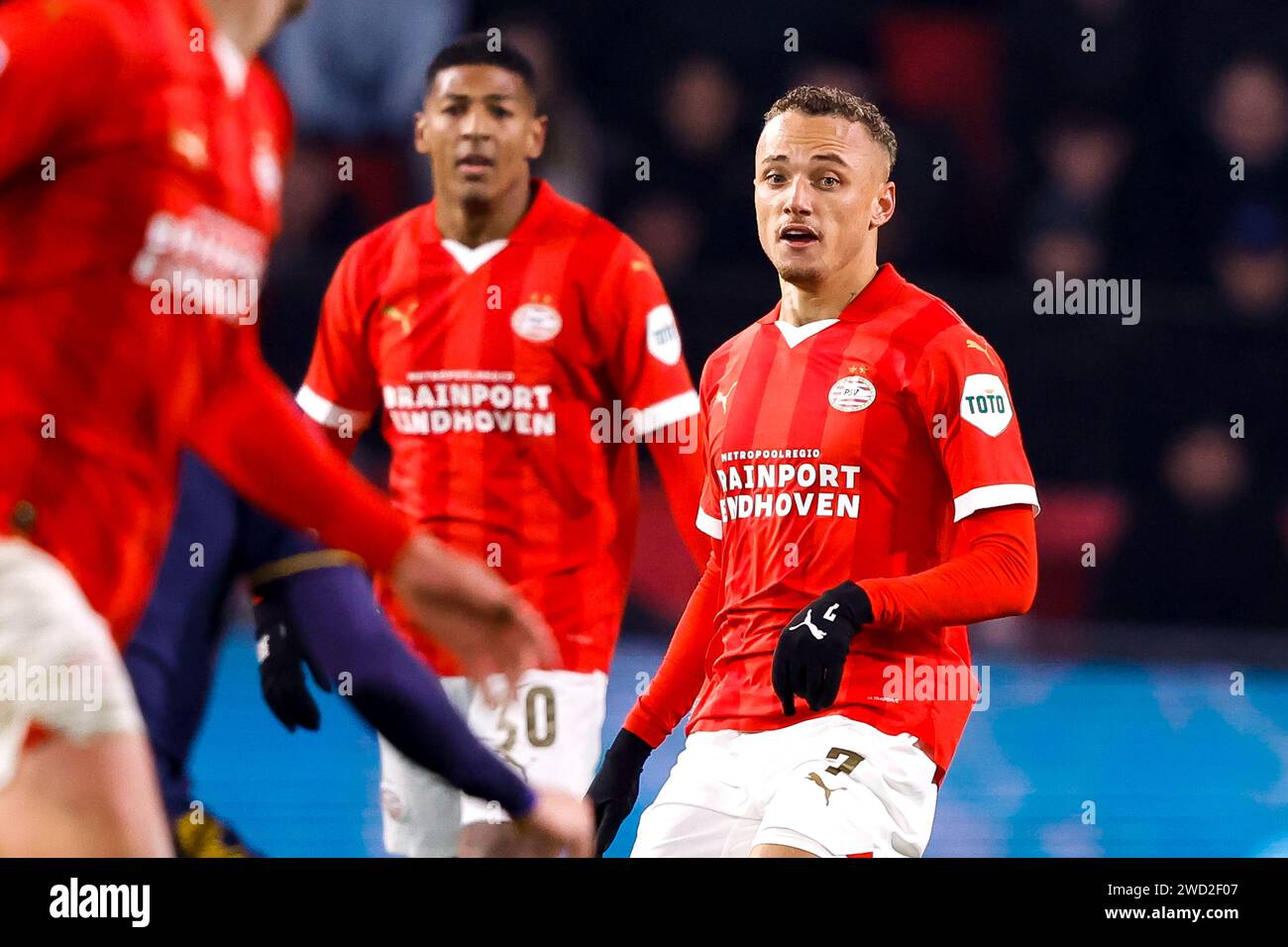 EINDHOVEN, NETHERLANDS - JANUARY 17: Noa Lang (PSV) looks on during the ...