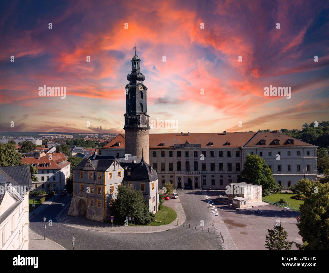 old town square country in weimar, thuringia in East Germany Stock ...