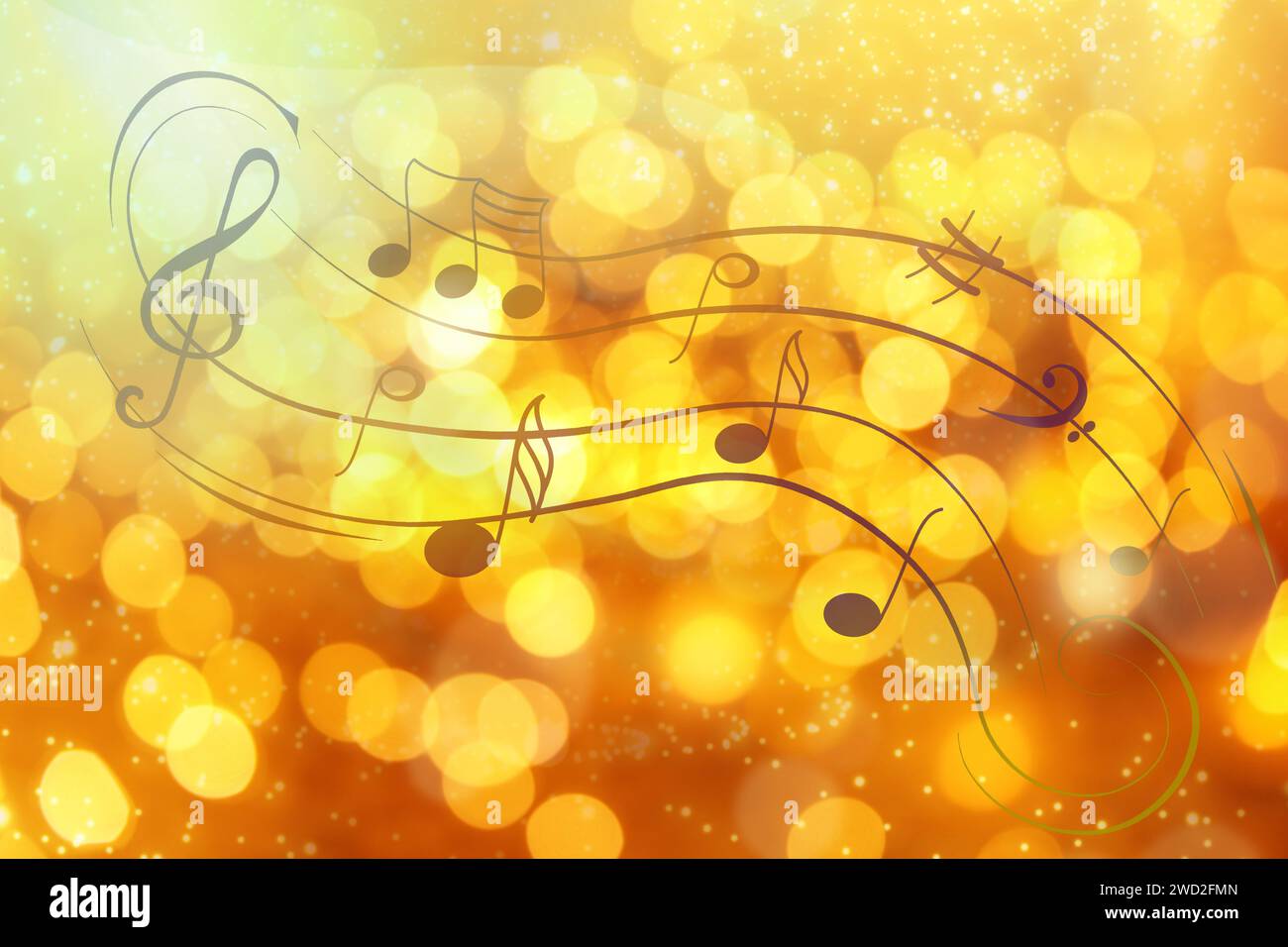 Golden music note sign hi-res stock photography and images - Alamy