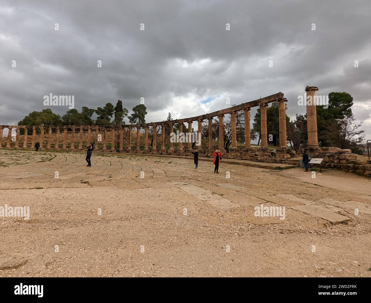 ancient Roman structures in Jerash city,Gerasa, Jordan, hippodrom ...