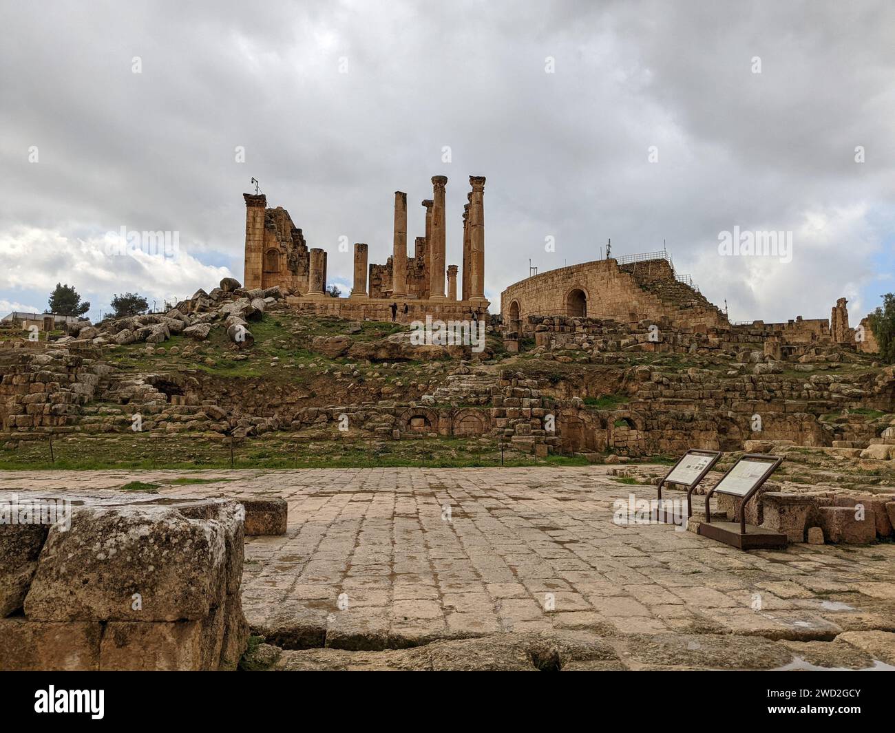 ancient Roman structures in Jerash city,Gerasa, Jordan, hippodrom ...