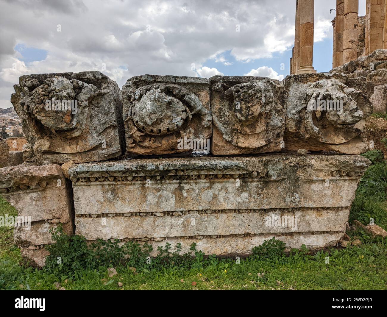 ancient Roman structures in Jerash city,Gerasa, Jordan, hippodrom ...