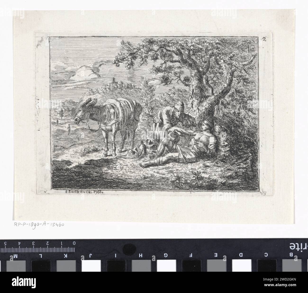 The Merciful Samaritan, Johannes Swertner, 1761 print A Samaritan ...