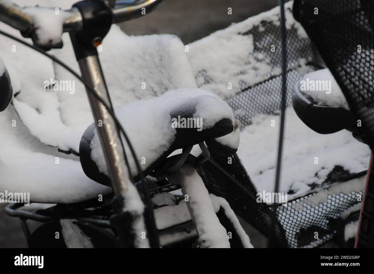 Copenhagen, Denmark /18 January 2024/.Harsh snow fall weather in ...