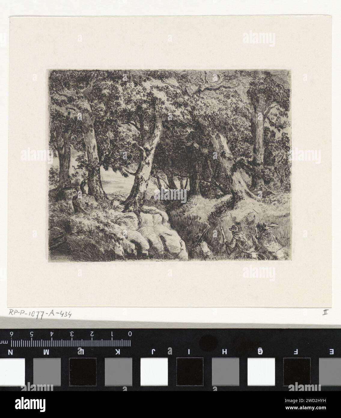 Riders with guns in a hollow road, Louis Charles Hora Siccama, 1822 ...