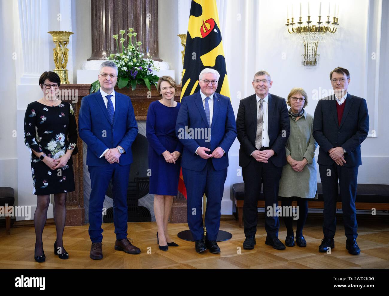 18 January 2024, Berlin: Federal President Frank-Walter Steinmeier (M ...