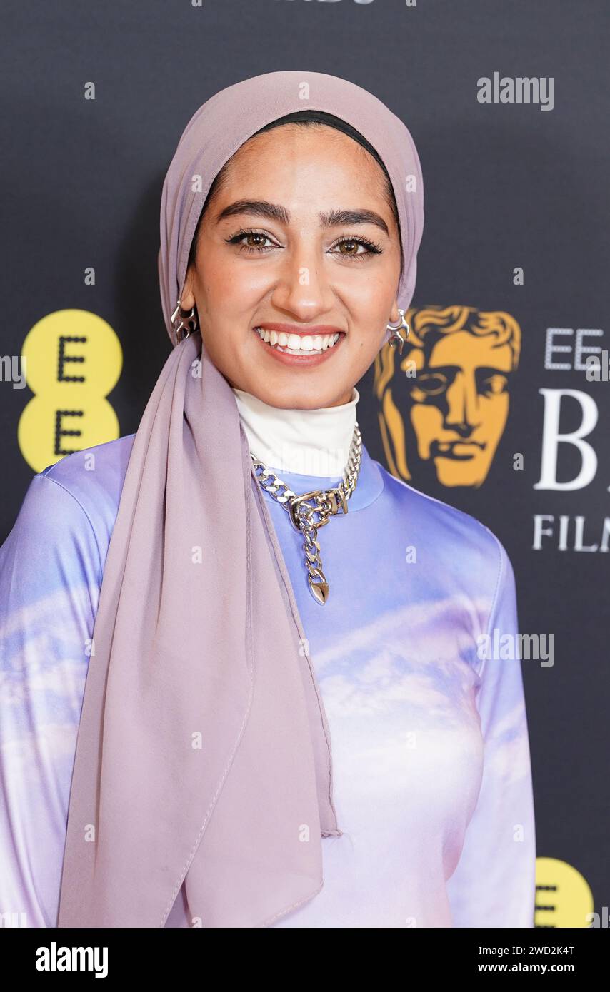 TikTok host Zainab during the nominations for the EE Bafta Film Awards ...