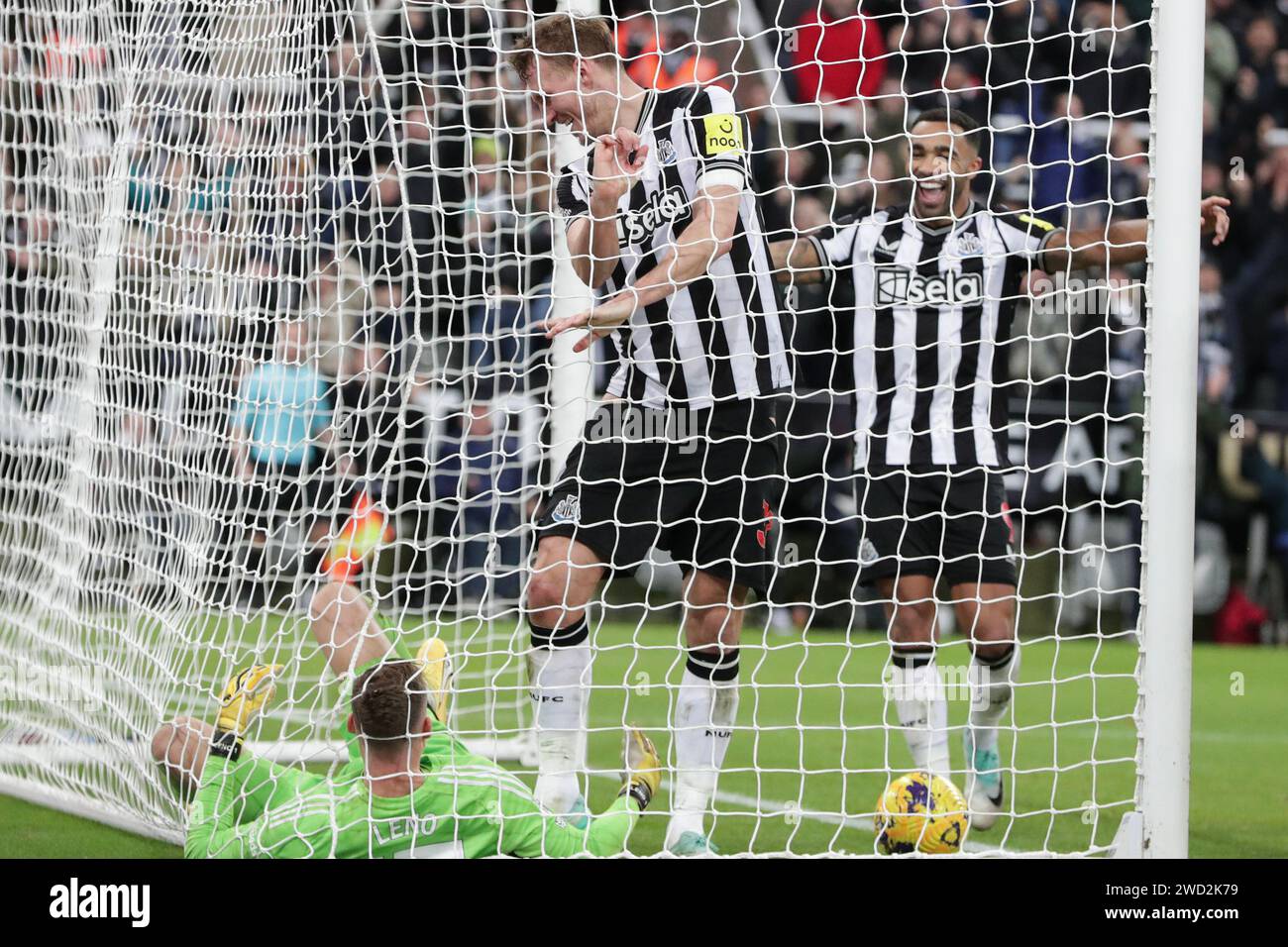 Dan Burn of Newcastle United scores a goal to make it 3-0 - Newcastle ...