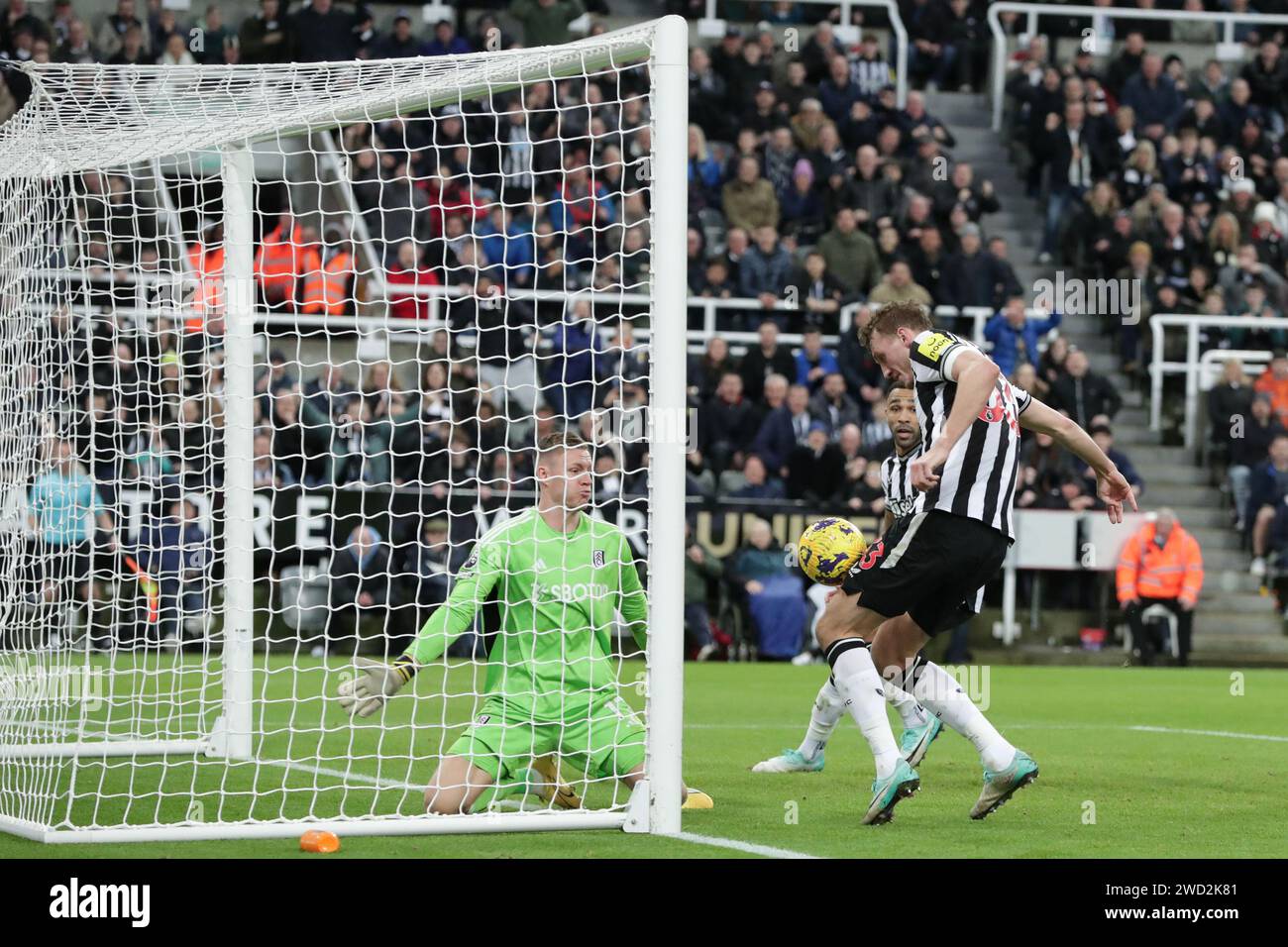 Dan Burn of Newcastle United scores a goal to make it 3-0 - Newcastle ...