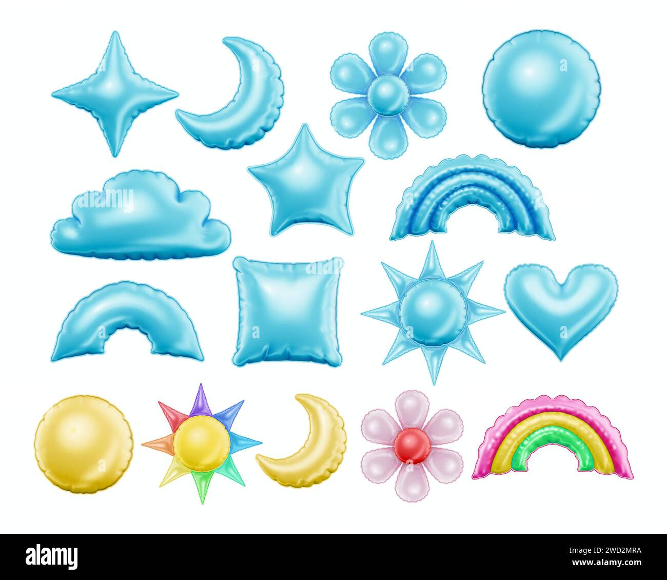 3d style vector of glossy metalic inflated balloon element for ...