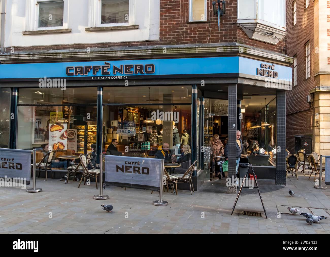 Caffe Nero, High Street, Lincoln City, Lincolnshire, England, UK Stock ...