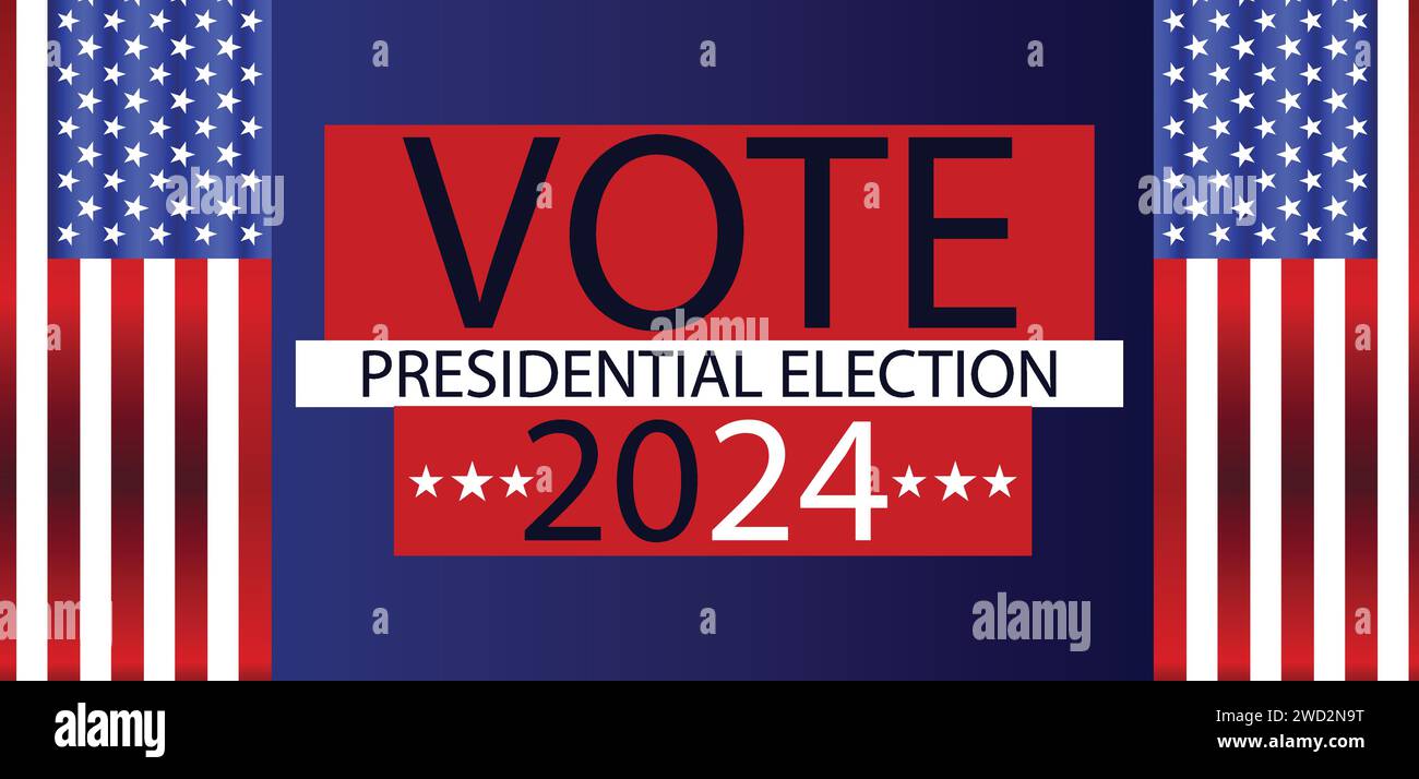 Vote Presidential Election 2024 Usa Text illustration Design Stock ...