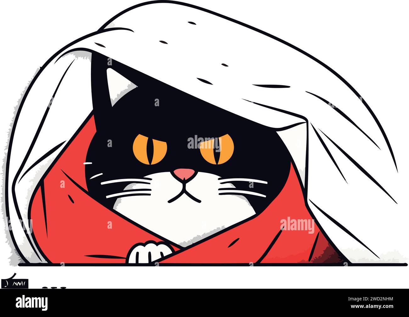 Hiding feline Stock Vector Images - Alamy