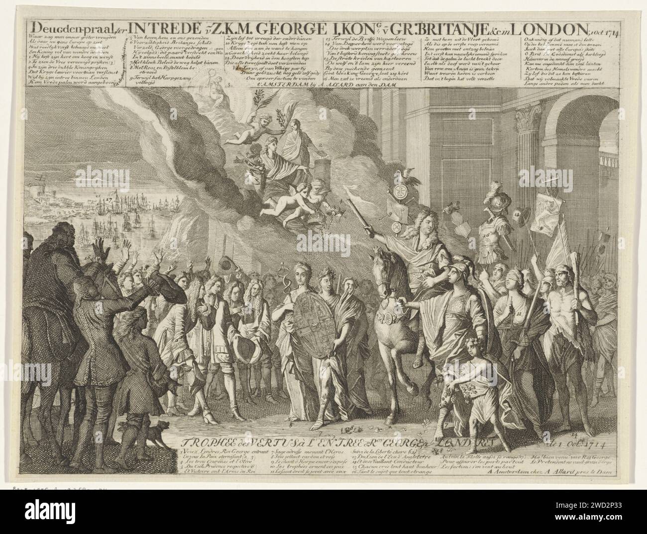 Boy leaves the parental home, Jan Luyken, 1712 print Amsterdam paper etching / letterpress ...