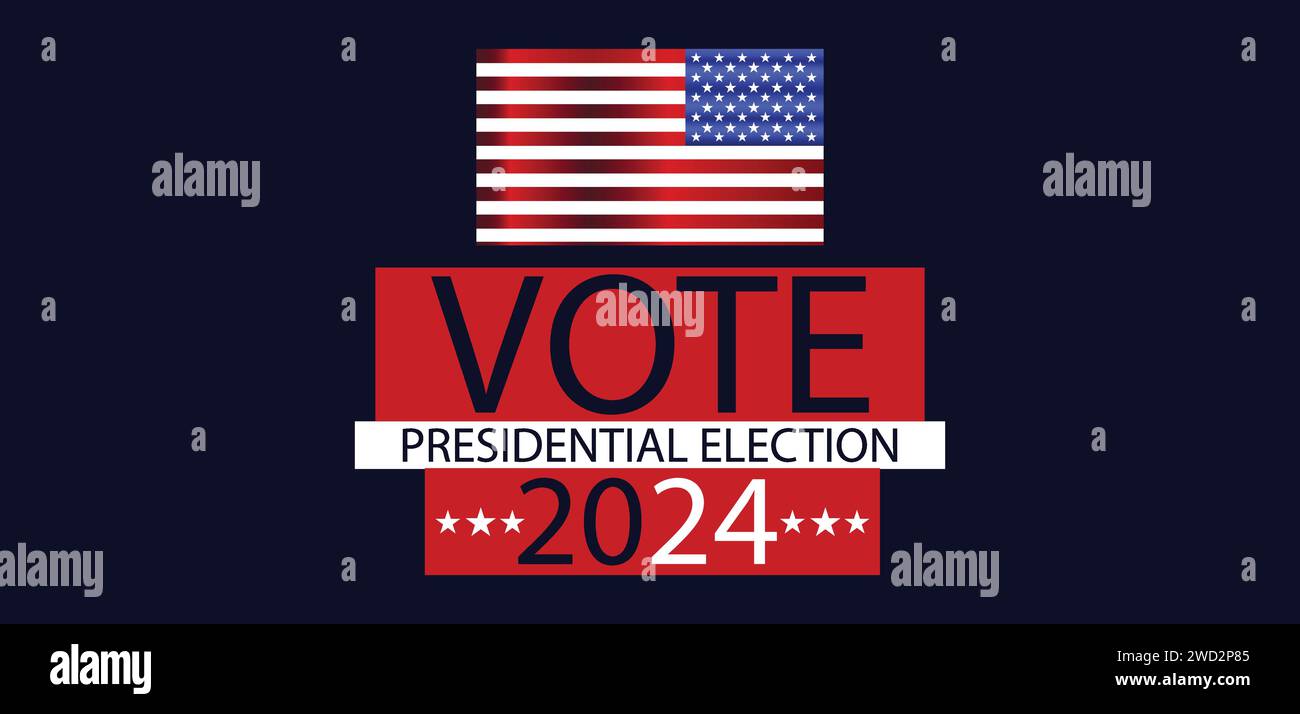 Vote Presidential Election 2024 Usa Text illustration Design Stock ...