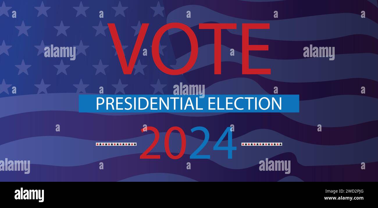 Vote Presidential Election 2024 Usa Text illustration Design Stock ...