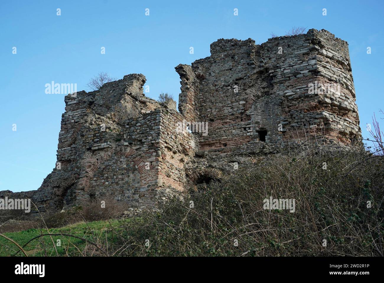 Fortress Ruins of Yoros Castle, Yoros Kalesi, or Genoese Castle, an ...