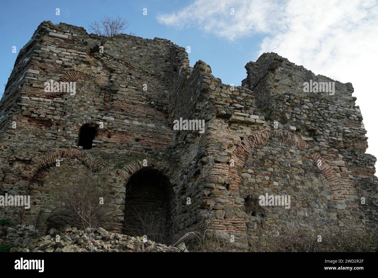 Fortress Ruins of Yoros Castle, Yoros Kalesi, or Genoese Castle, an ...