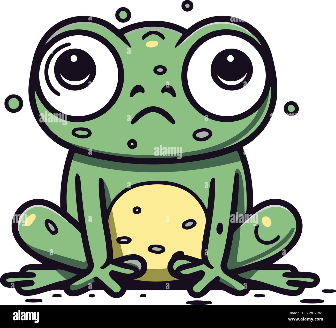 Happy and sad frog clipart Stock Vector Images - Alamy