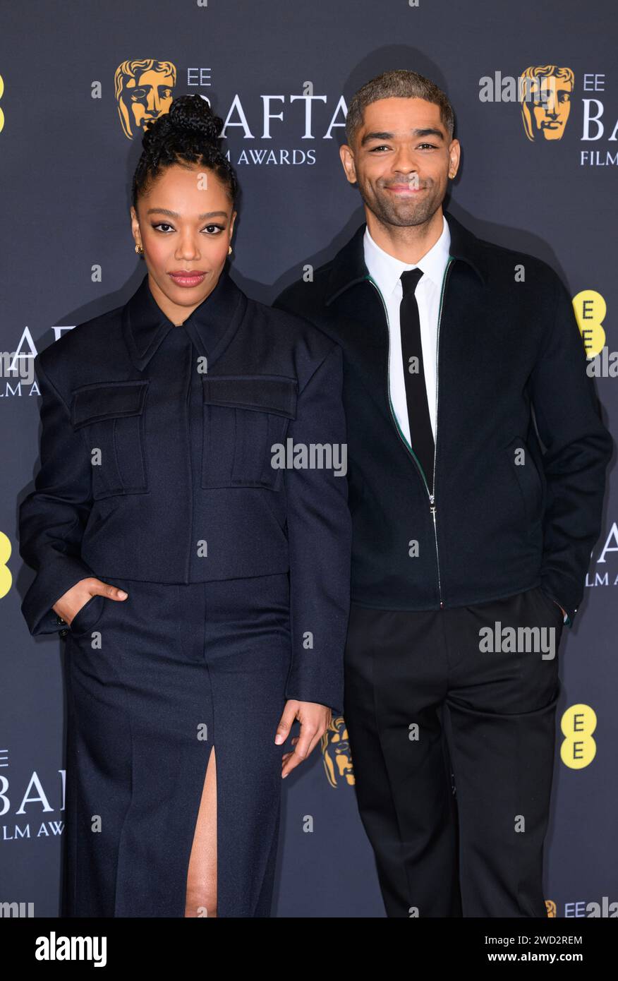 London, UK. January 18th, 2024. Naomi Ackie and Kingsley Ben-Adir at ...