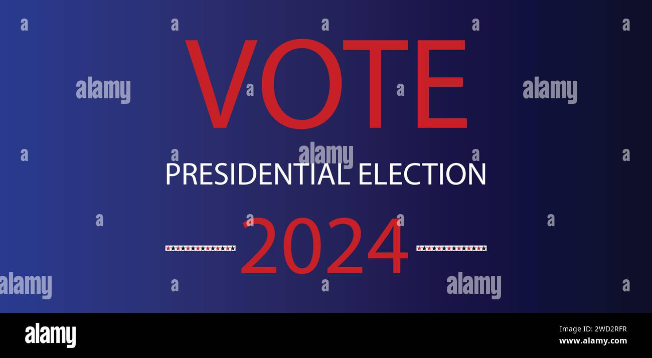 Vote Presidential Election 2024 Usa Text illustration Design Stock ...