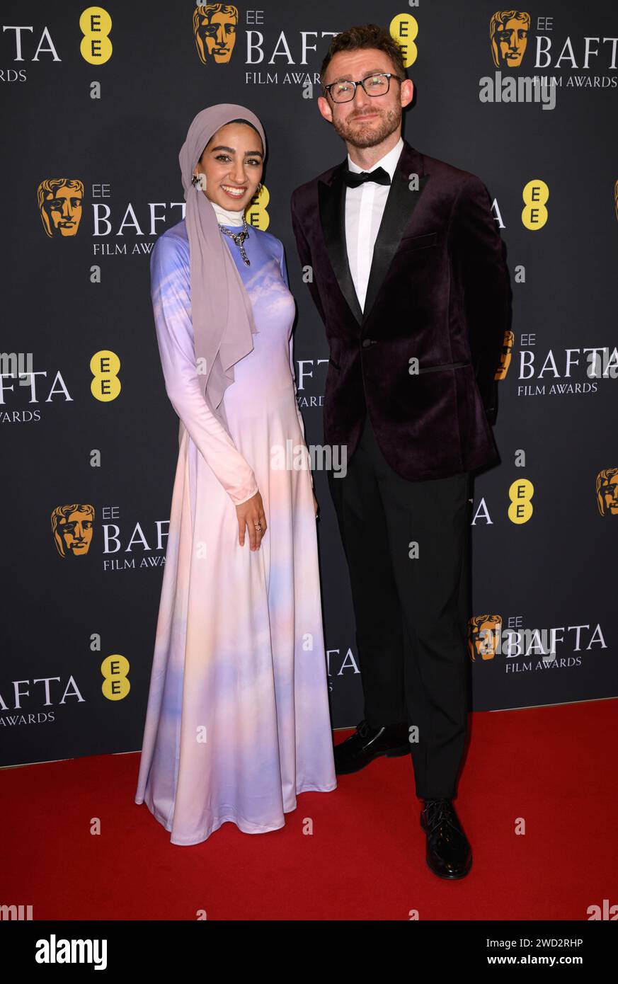 London, UK. January 18th, 2024. Zainab and Ali Plumb the BAFTA director ...