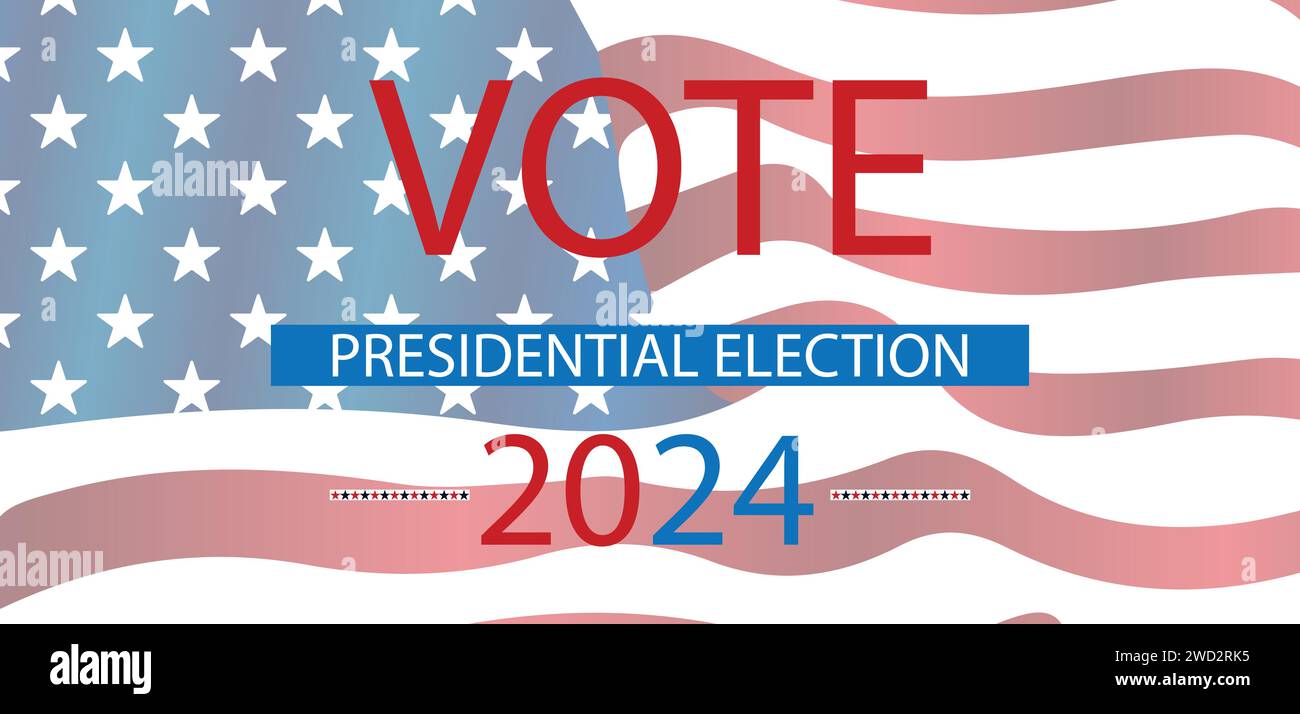 Vote Presidential Election 2024 Usa Text illustration Design Stock ...