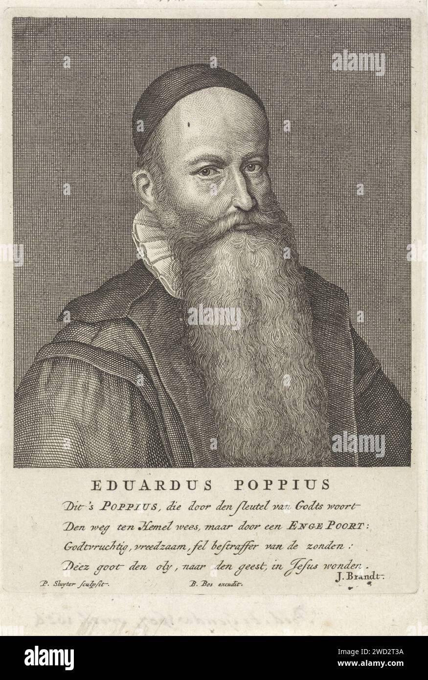 The port Van Eduard Poppius, Pieter Sluyter, 1704 print Portrait of the ...