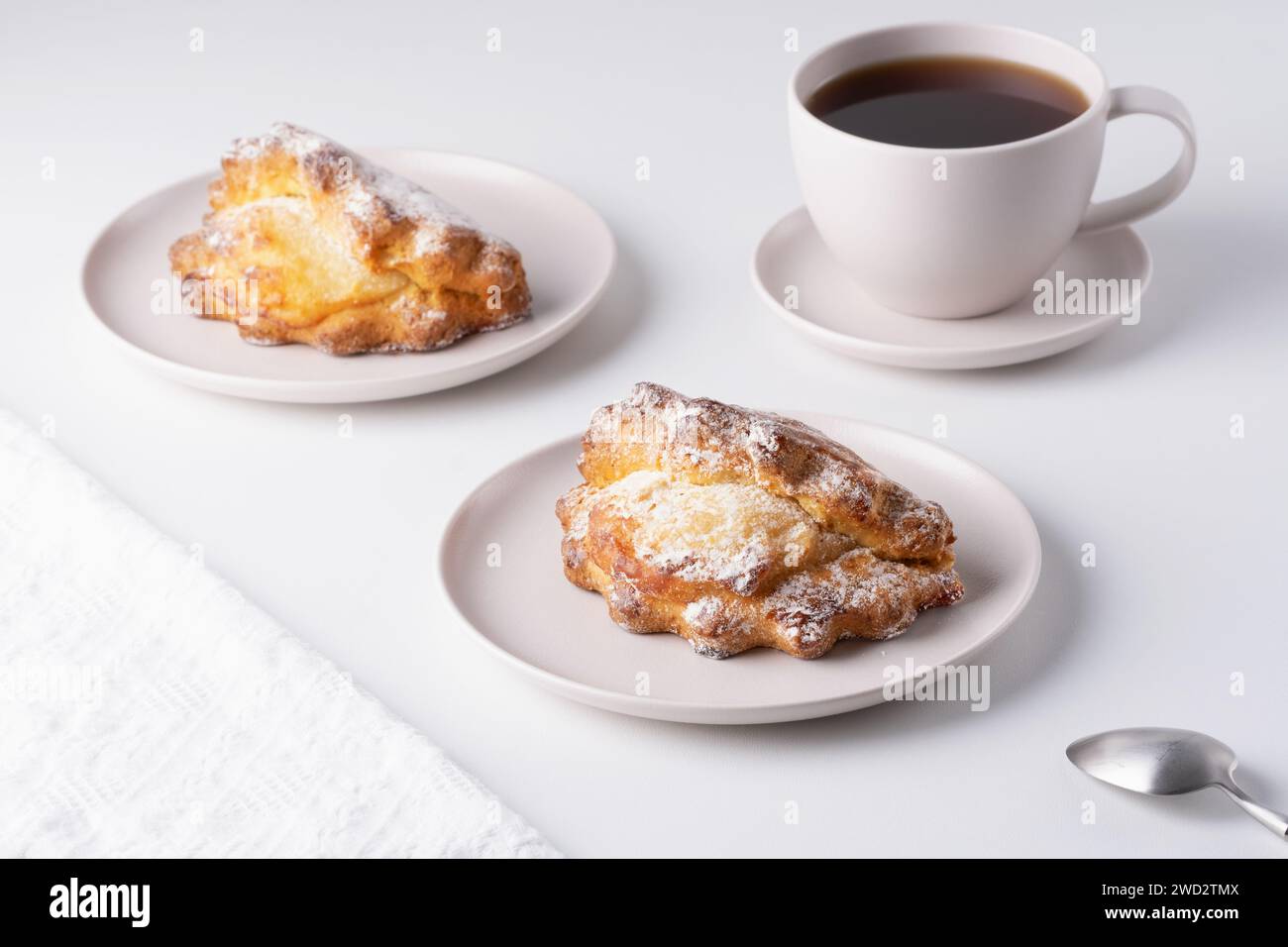 Russian baking with cottage cheese. Sochniki with cottage cheese Stock ...
