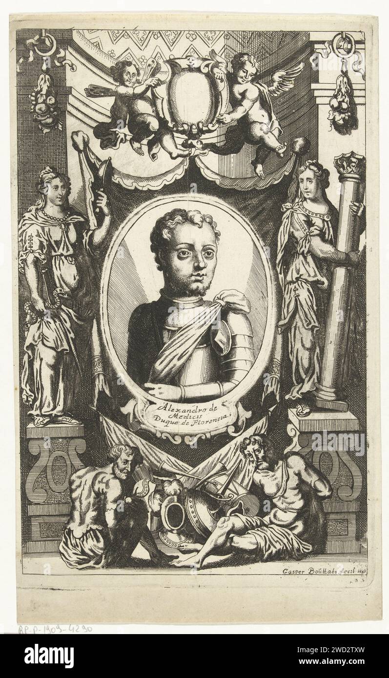 Portret Van Alessandro de 'Medici, Gaspar Bouttats, 1681 print Portrait ...