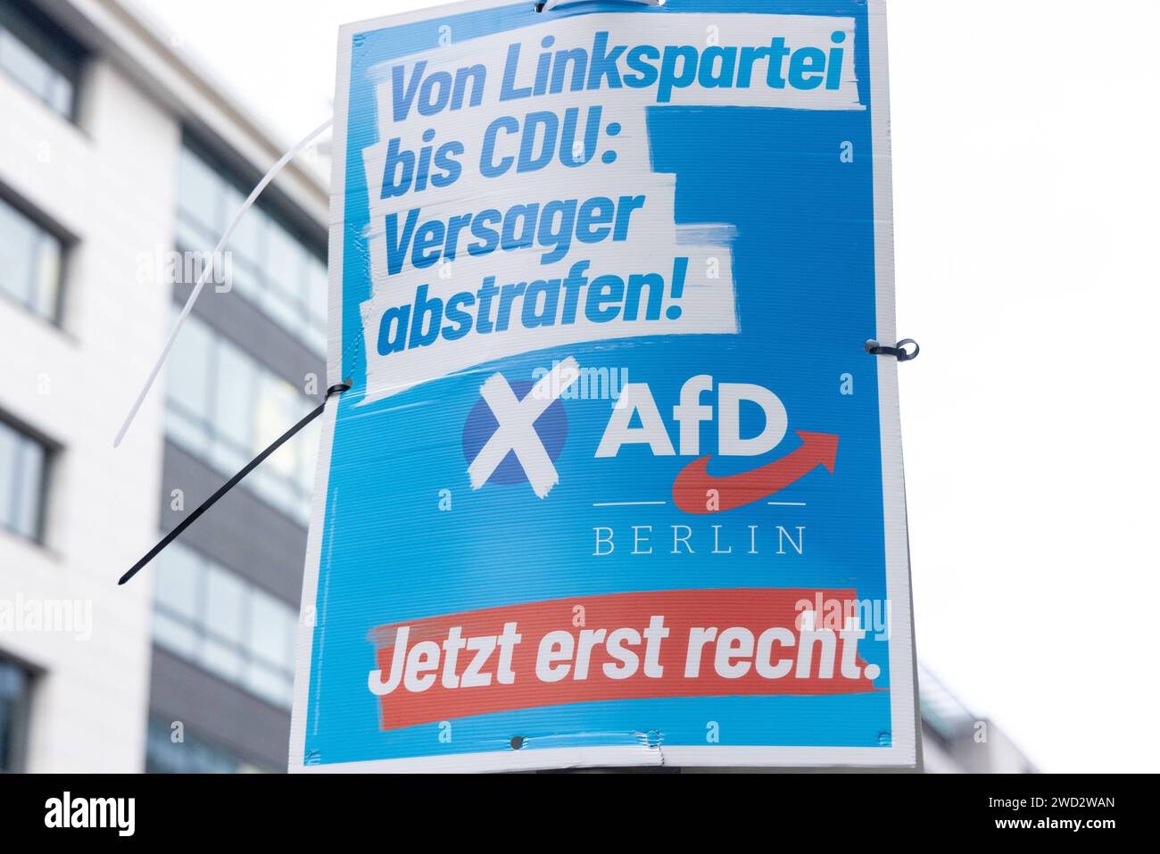 AfD Plakate in Berlin Berlin - Deutschland - 18. Januar 2024 ...