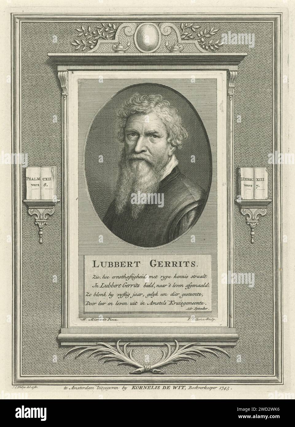Portrait of Lubbert Gerrits, Jacob Folkema, After Michiel Jansz van ...