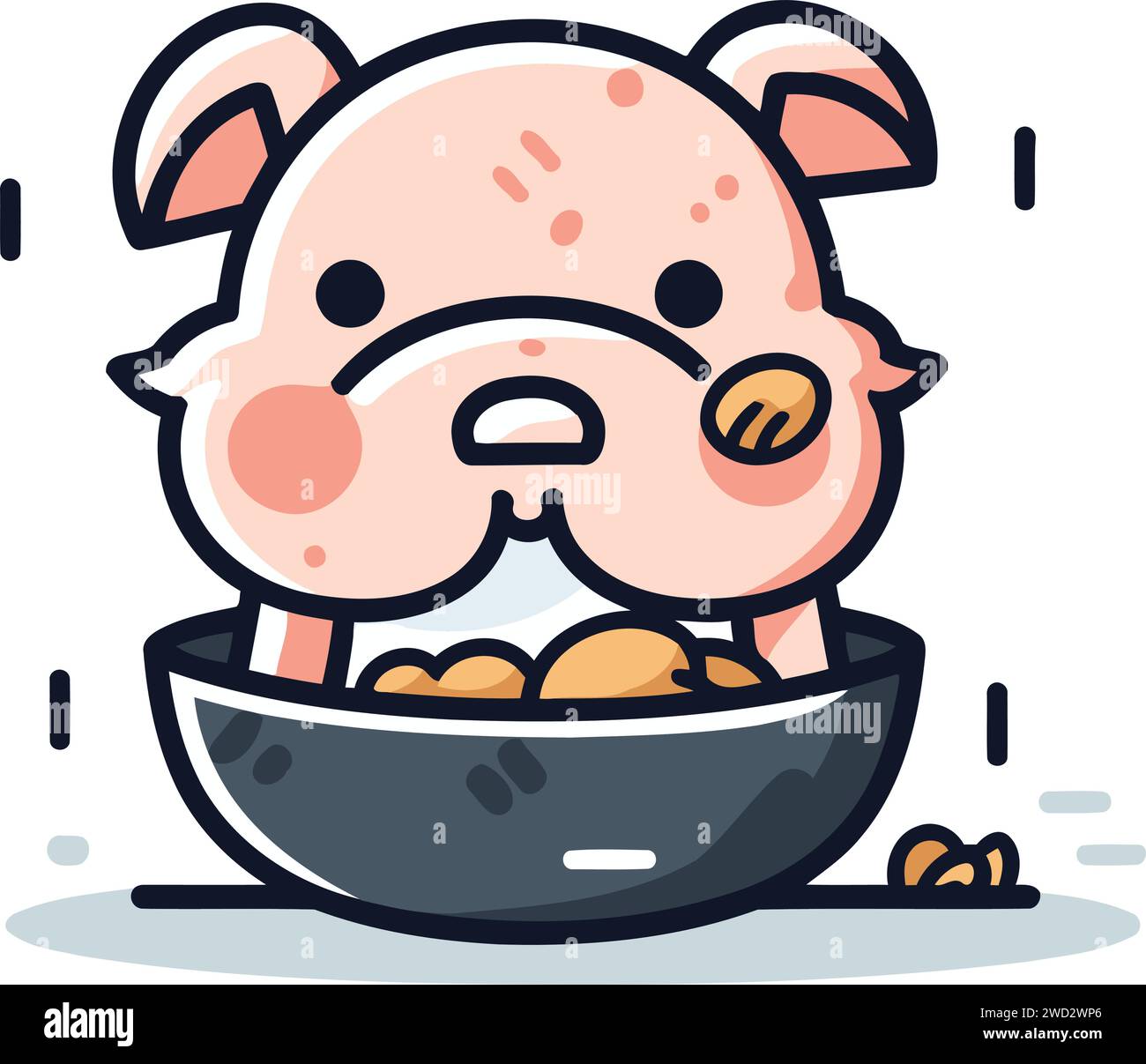 Piggy eating Stock Vector Images - Alamy