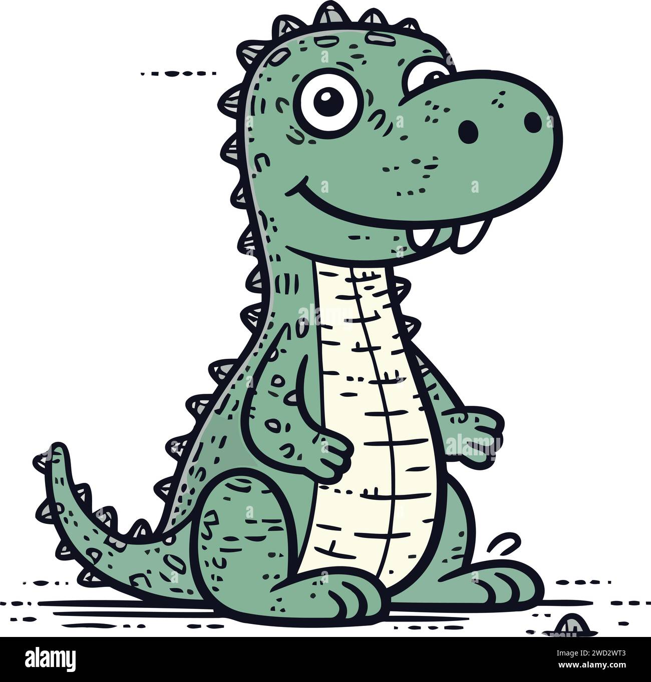 Crocodile. Cute cartoon character. Vector illustration Stock Vector ...