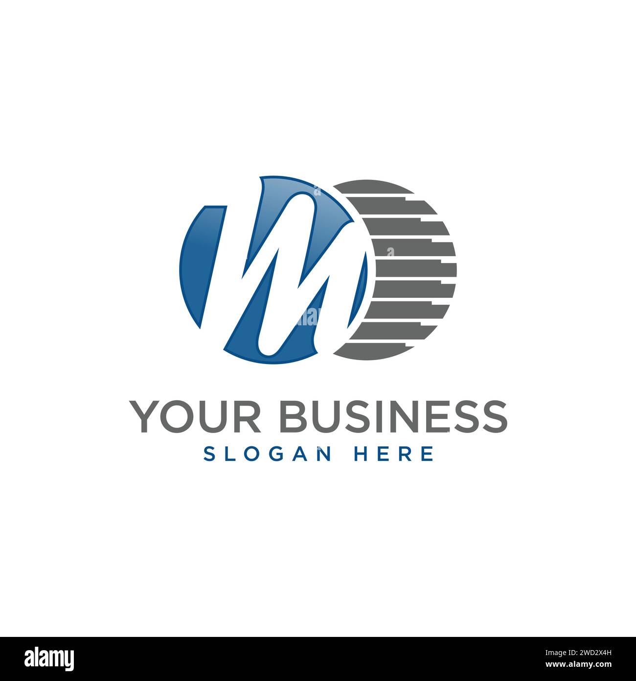 Abstract design letter M logo concept flat style. Vector illustration ...