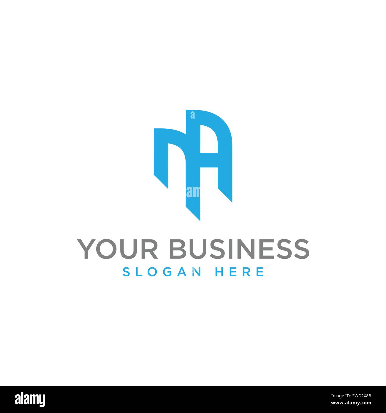 Abstract MA letter branding logo design flat style. Vector illustration ...