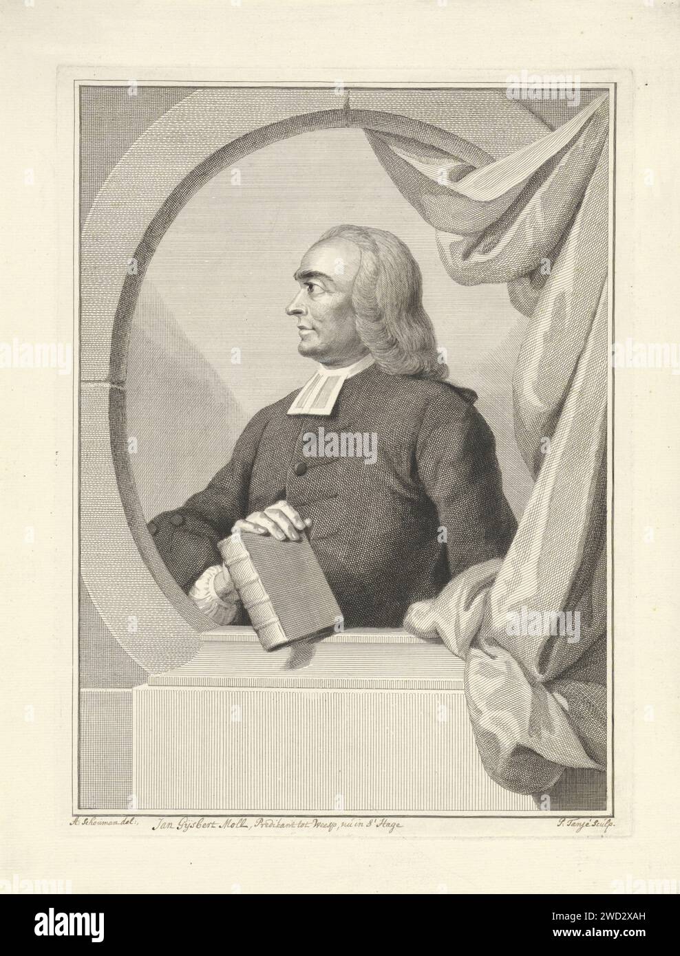 Portrait of Jan Gysbert Moll, Pieter Tanjé, After Aert Schouman, 1759 ...