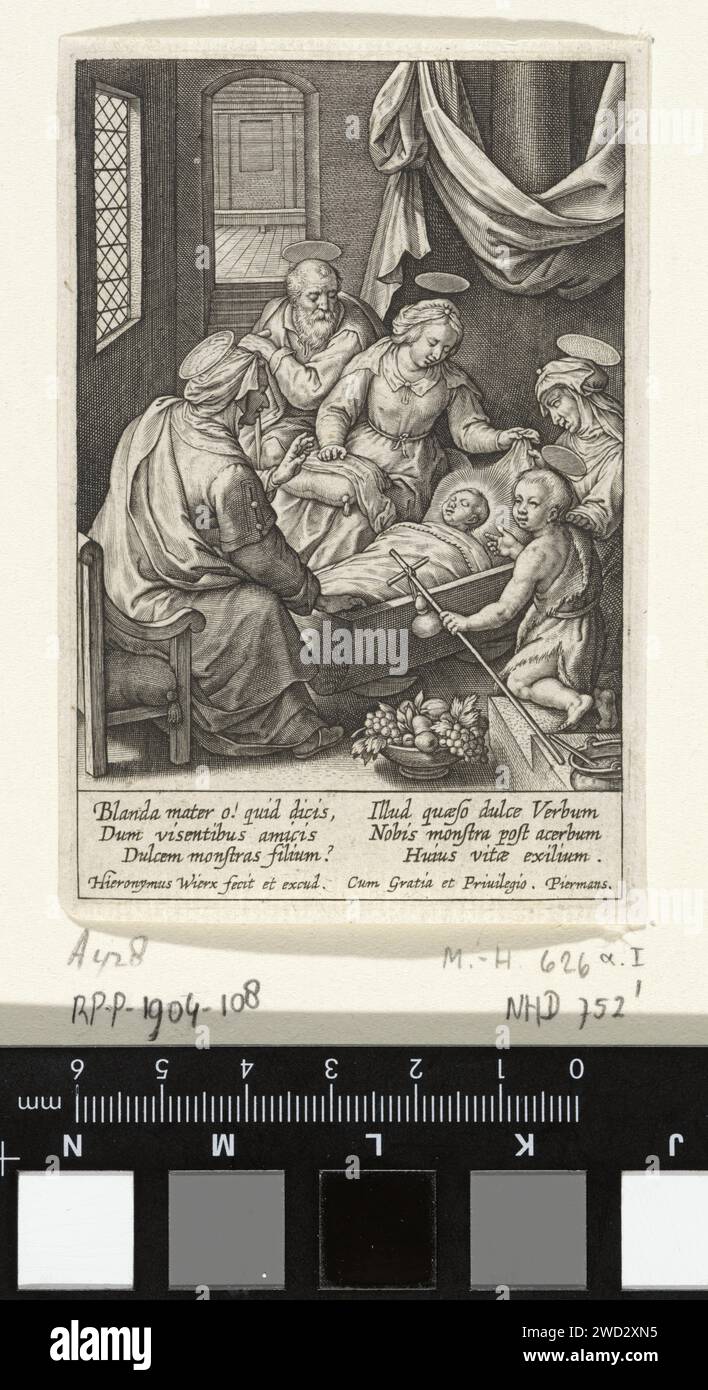 Christkind sleeps in De Wieg, Hieronymus Wierix, 1563 - Before 1619 print The Christ child ...