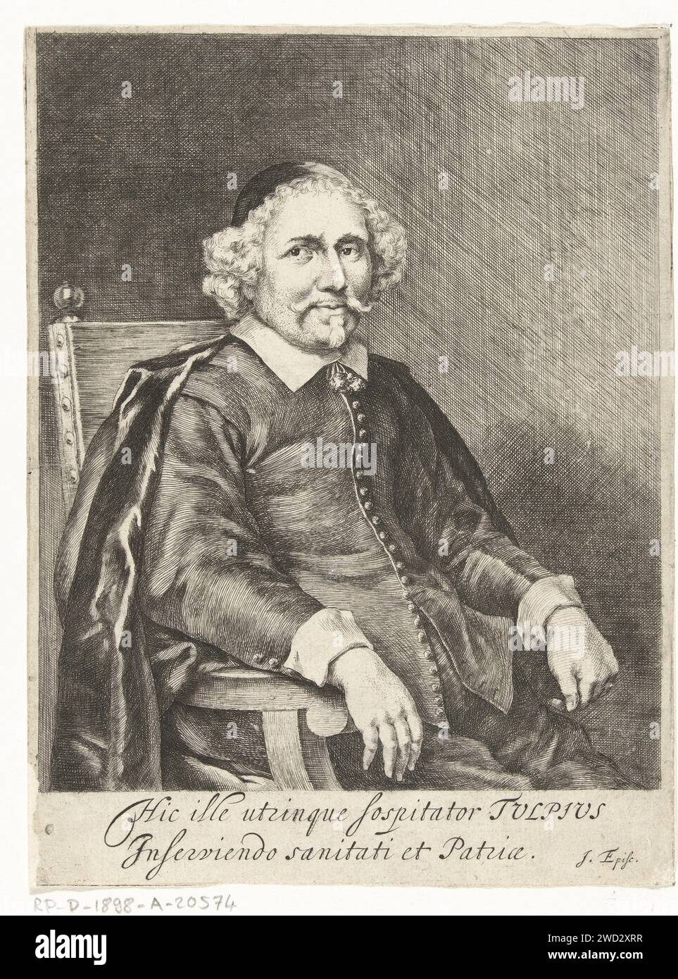 Portrait of Nicolaas Tulp, Jan de Bisschop, 1638 - 1671 print Portrait ...