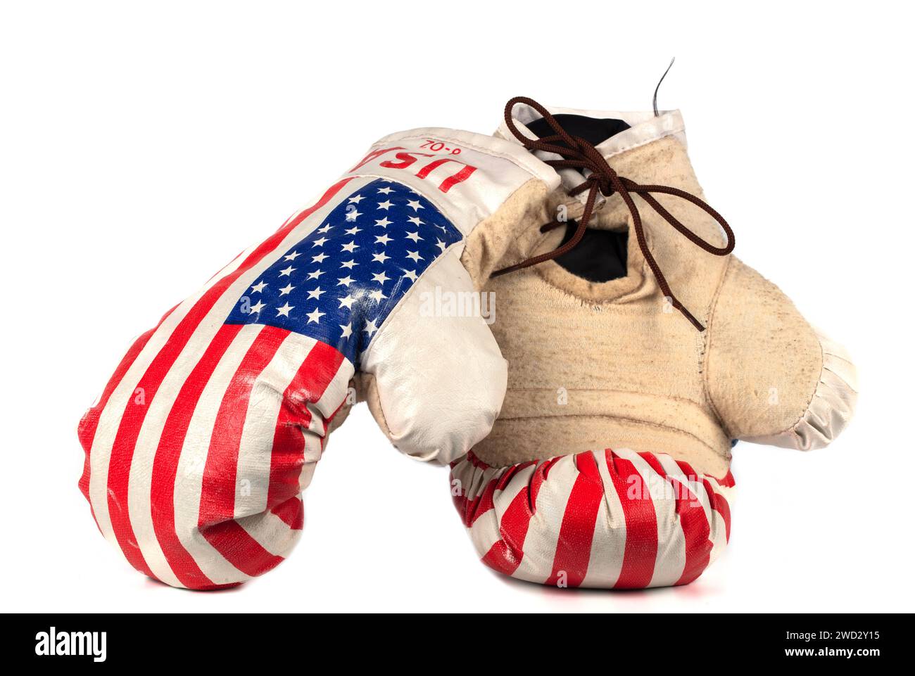 Boxing gloves with USA flag on white background Stock Photo - Alamy
