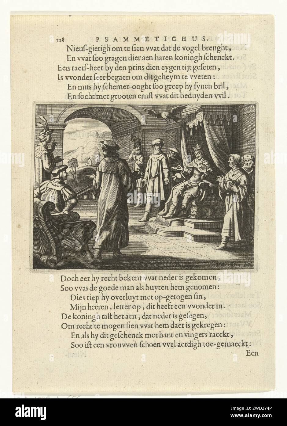 Psammetichus receives a female shoe from an eagle, Daniël van den ...