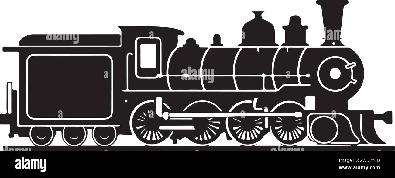 Black and red steam locomotive Stock Vector Images - Alamy