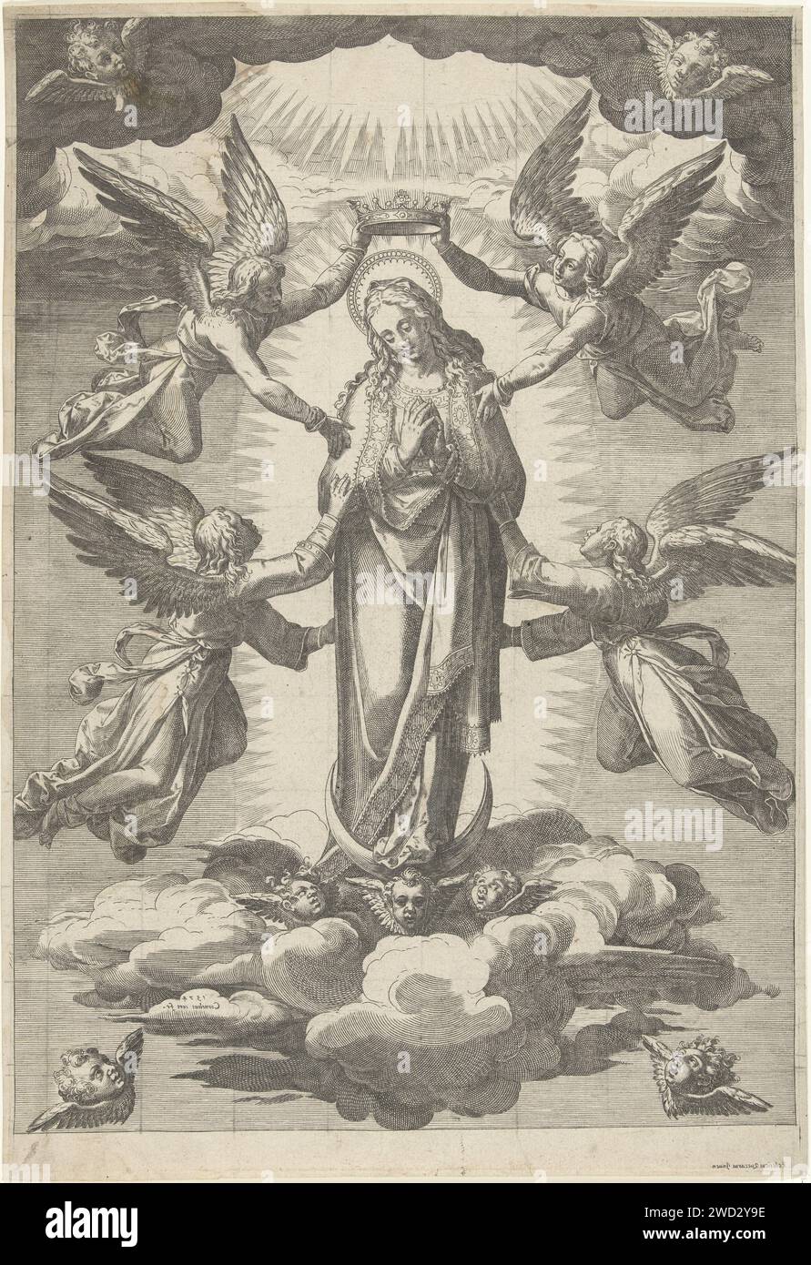 Ascension and Coronation of Maria, Cornelis Cort, After Federico ...