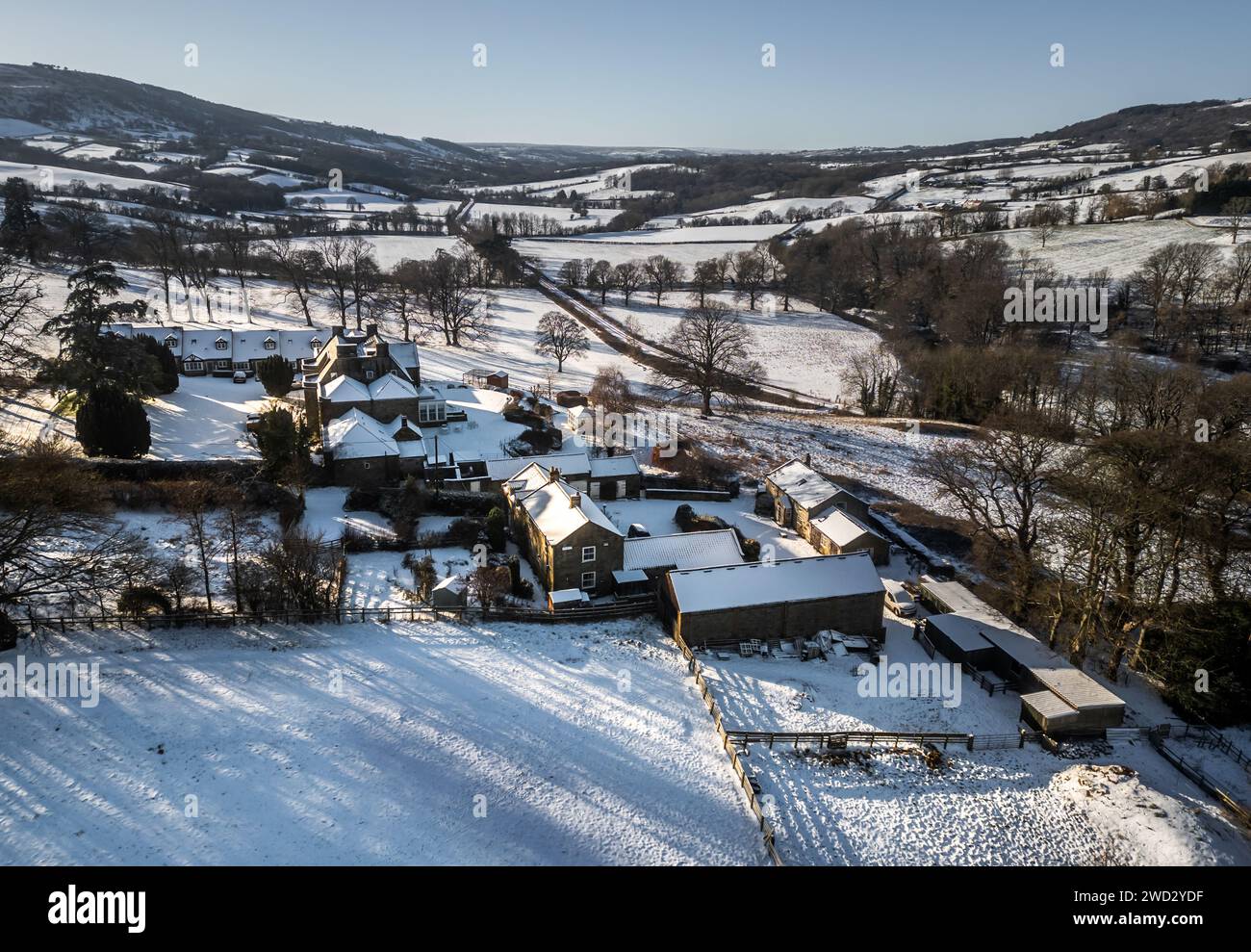 Snowy conditions in Sleights in North Yorkshire. Hundreds of schools ...